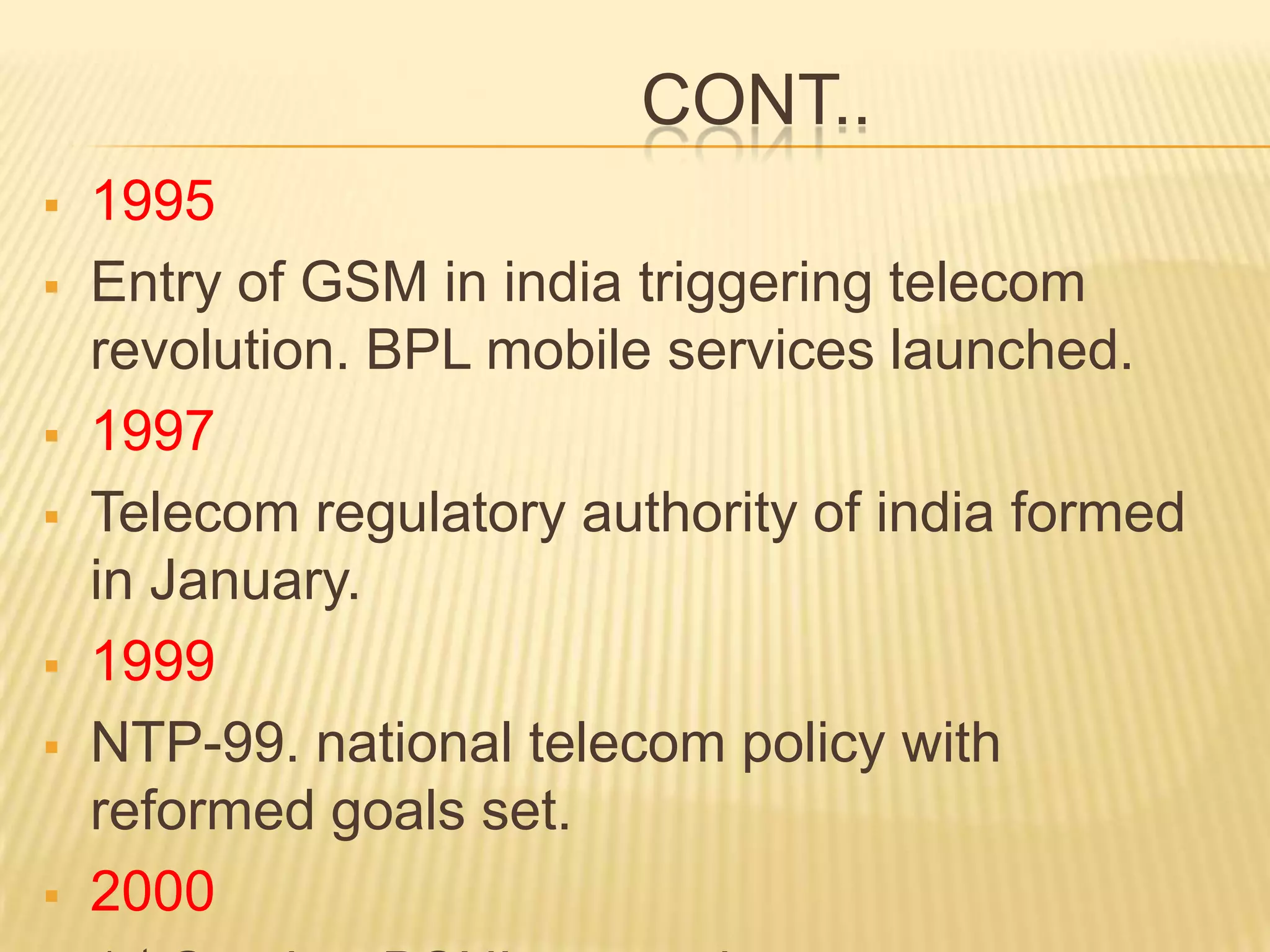 Telecom industry in india | PPTX