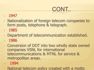 Telecom industry in india | PPTX