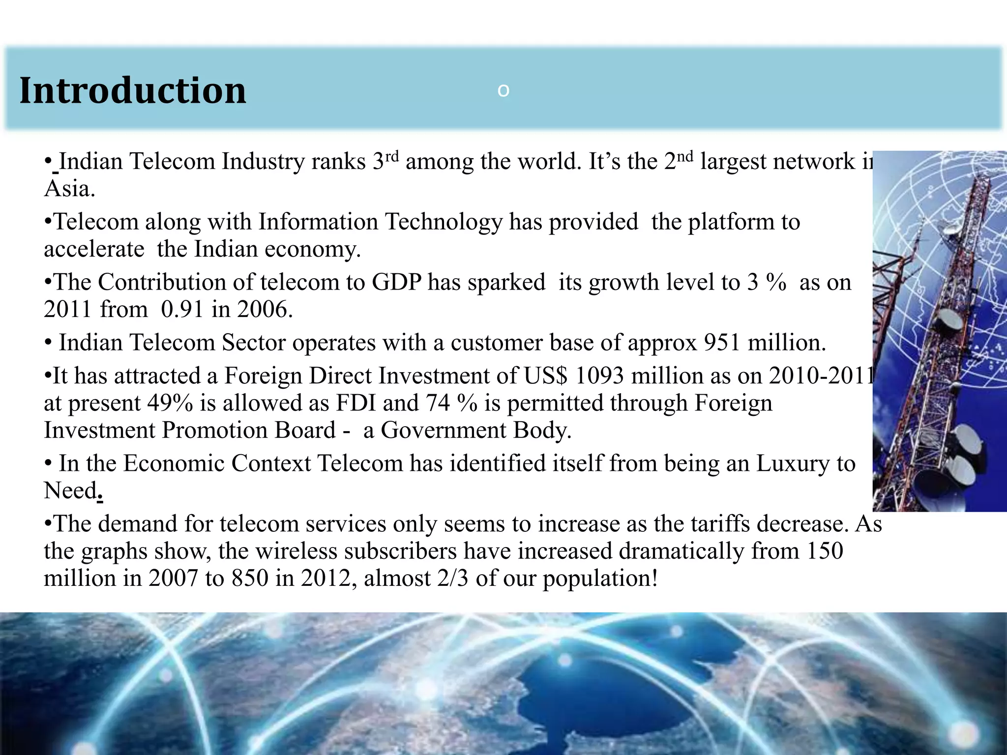 Telecom Industry in India | PPTX
