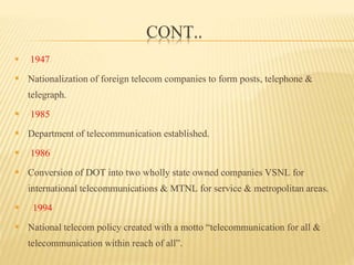Telecom industry in india | PPT