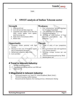 Telecom industry in india survey | PDF