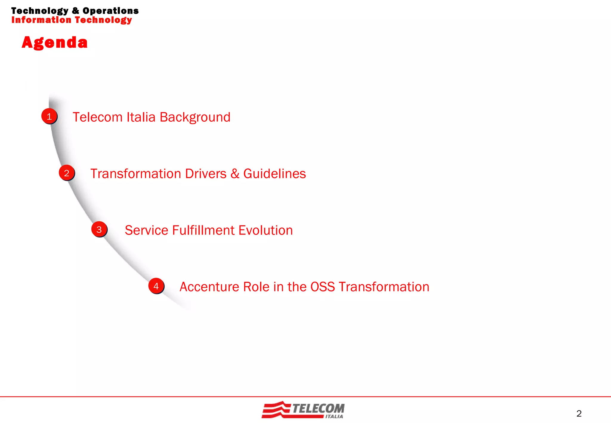 Telecom italia oss transformation roadmap marco daccò venice 2010 | PPT
