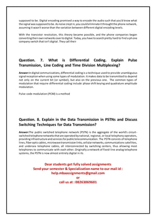 Telecom management | DOCX