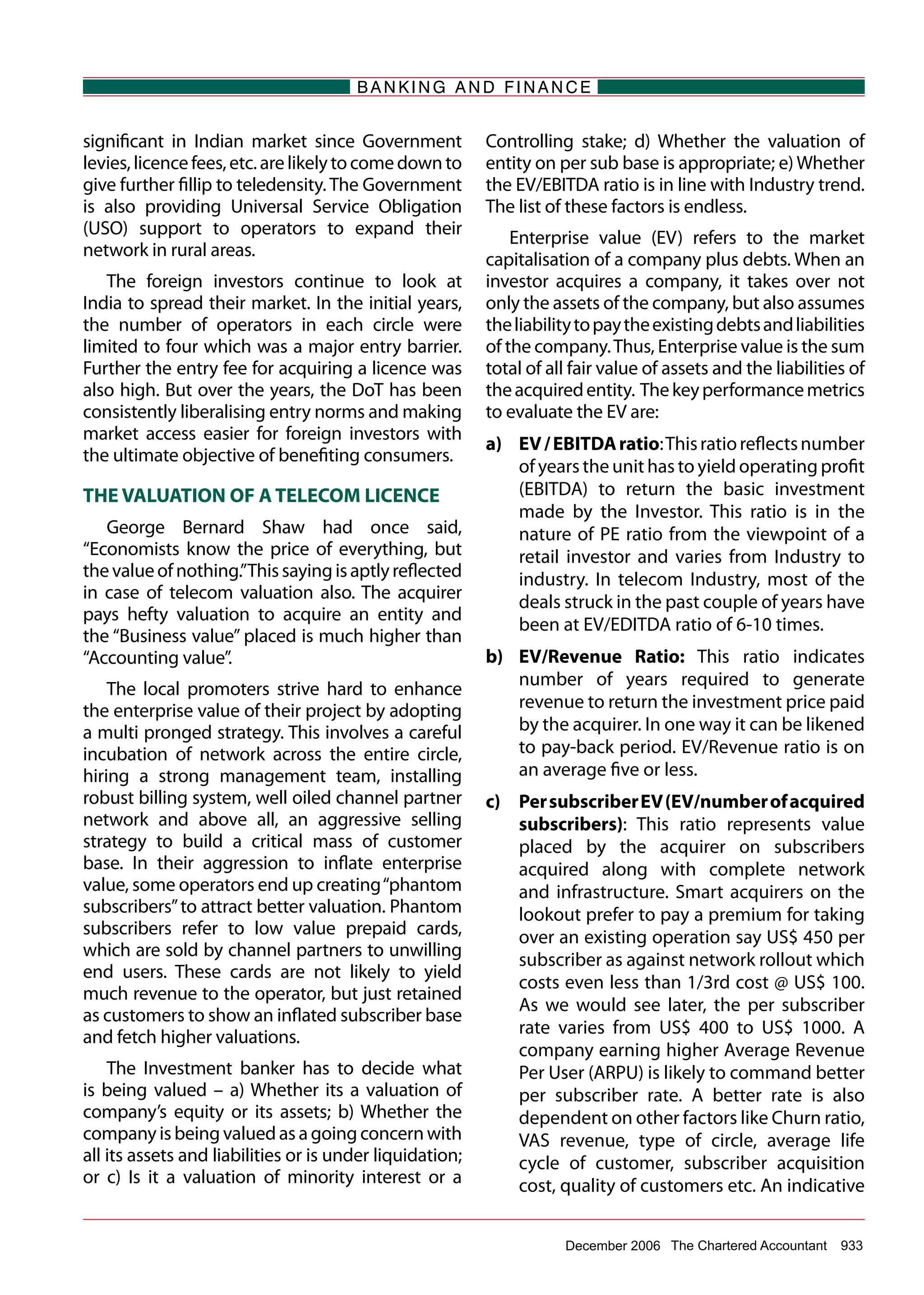 Telecom mergers & acquisitions | PDF