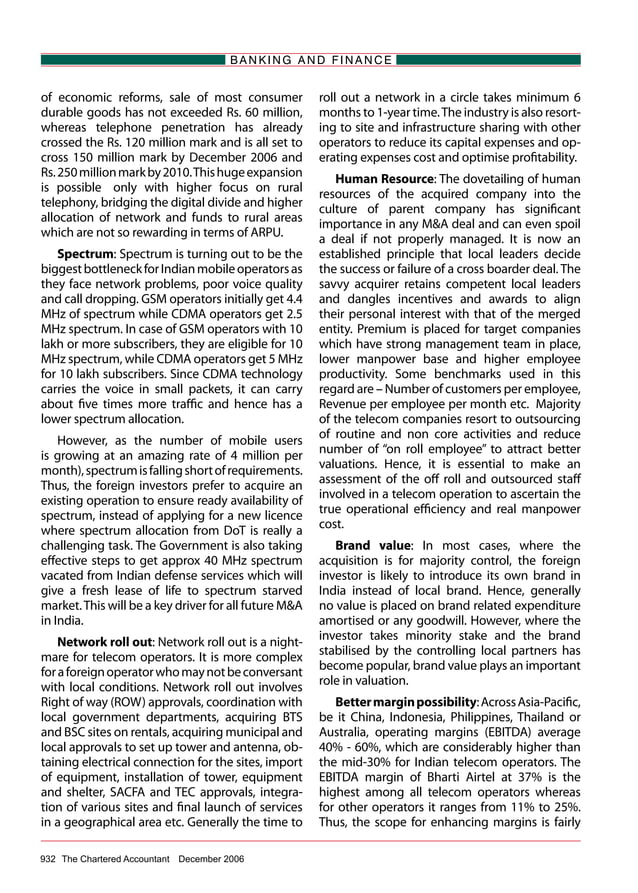 Telecom mergers & acquisitions | PDF