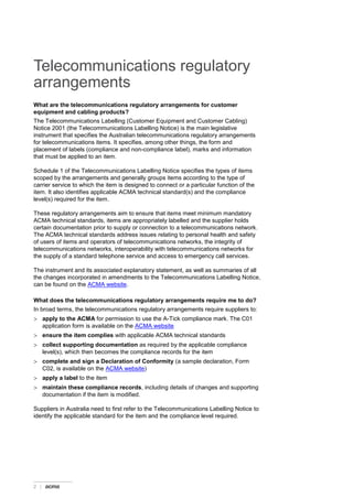 Telecomms compliance and_labelling | PDF