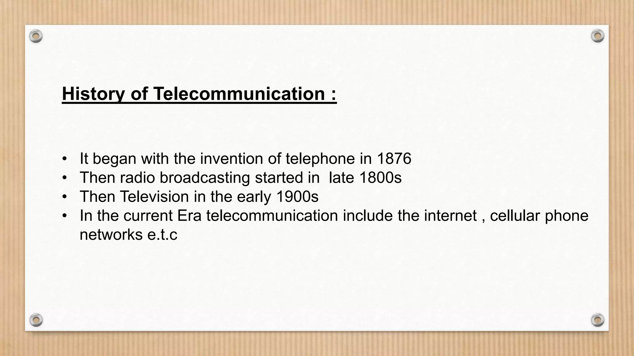 Telecommunication | PPTX