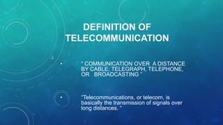 Telecommunication | PPTX