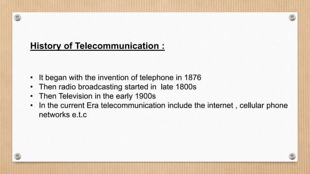 Telecommunication | PPTX