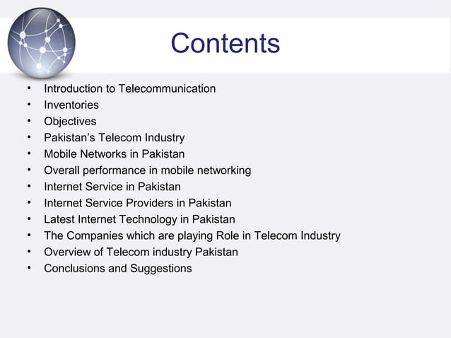 Telecommunication in Pakistan | PPT