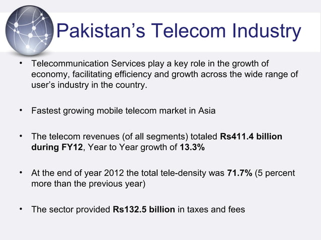 Telecommunication in Pakistan | PPT
