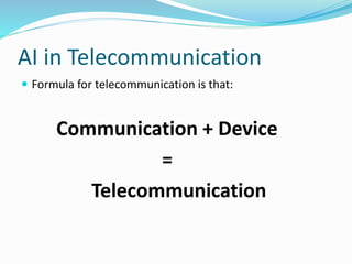 AI and Telecommunication | PPTX