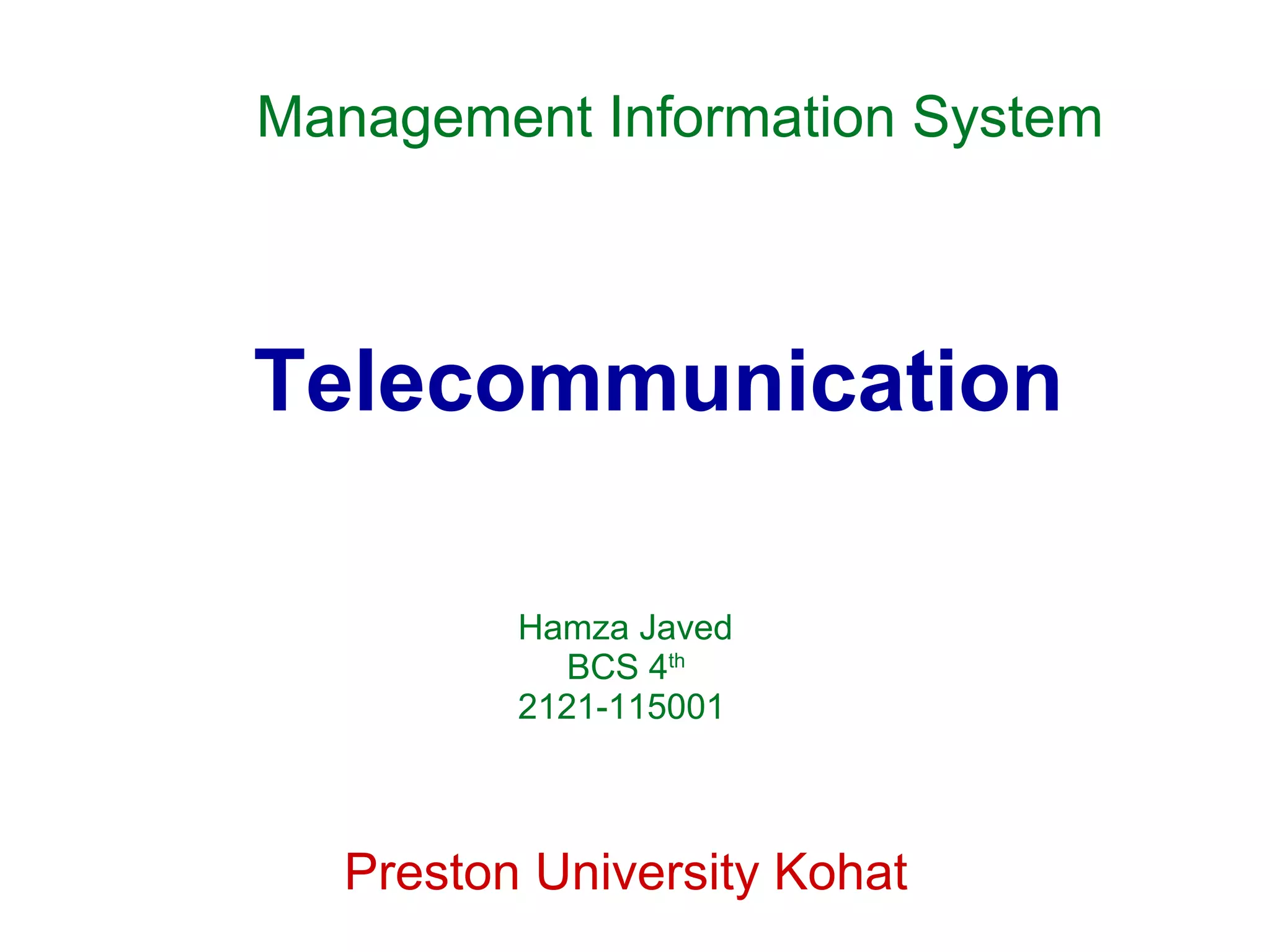Telecommunication | PPT