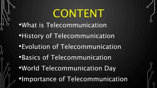 Tele communication | PPTX