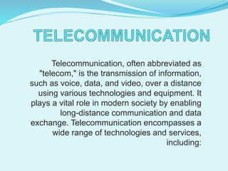 TELECOMMUNICATION | PPT
