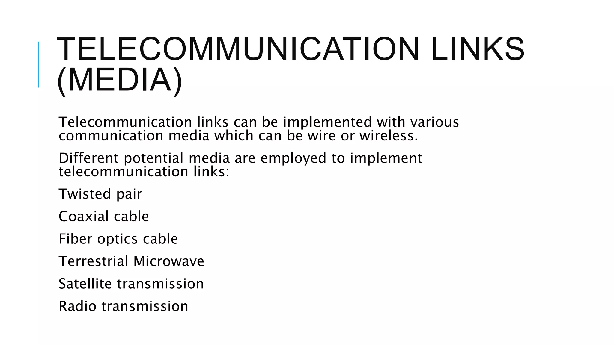 Telecommunication and network | PPTX