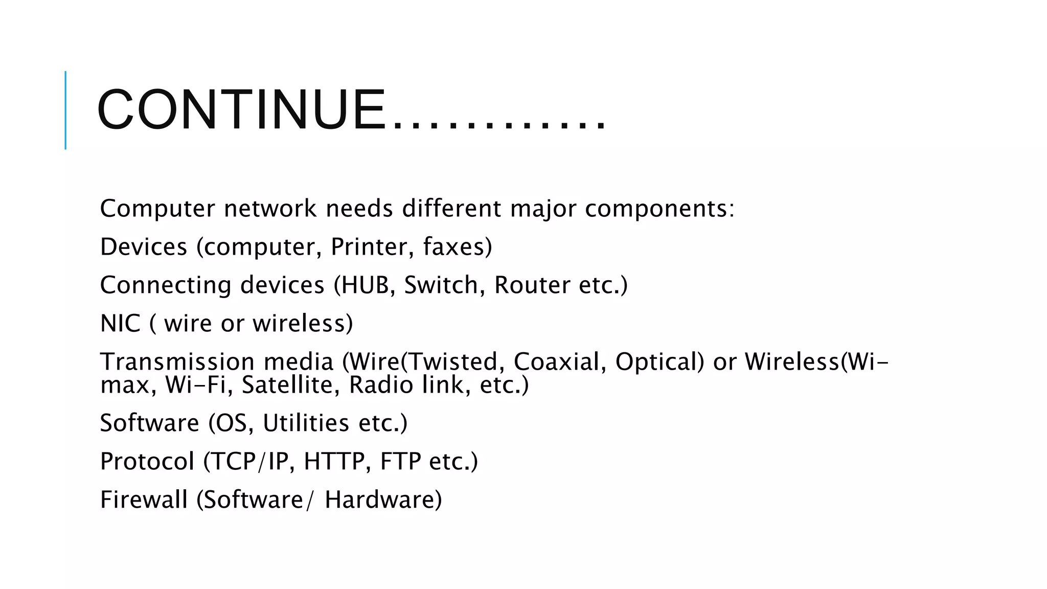 Telecommunication and network | PPTX