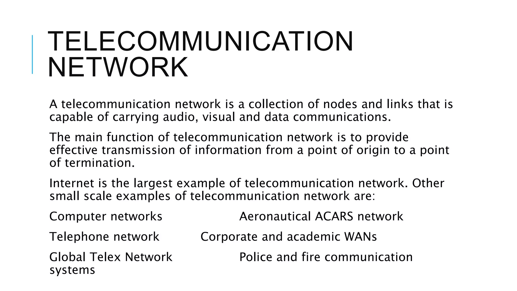 Telecommunication And Network Pptx