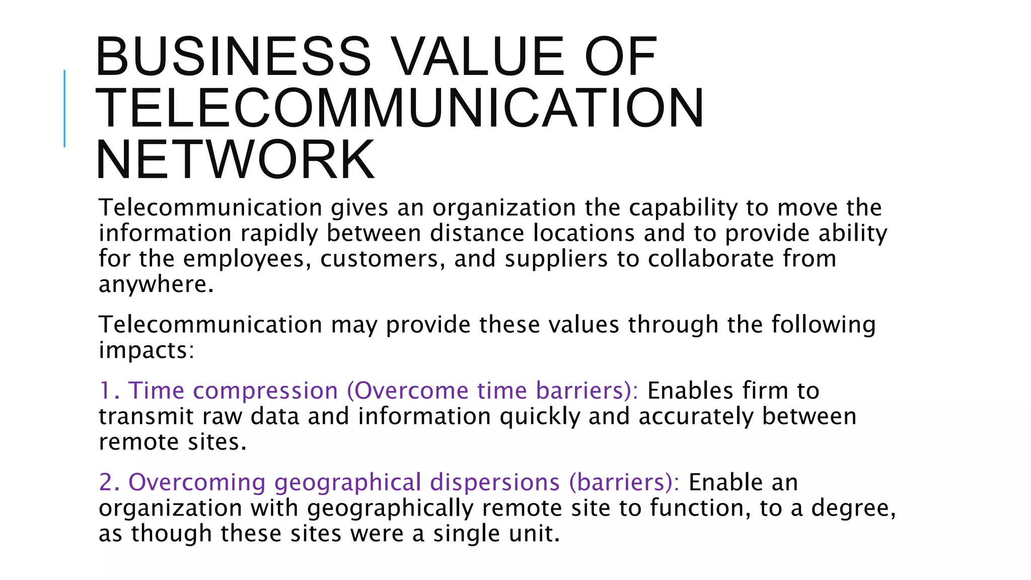 Telecommunication and network | PPTX