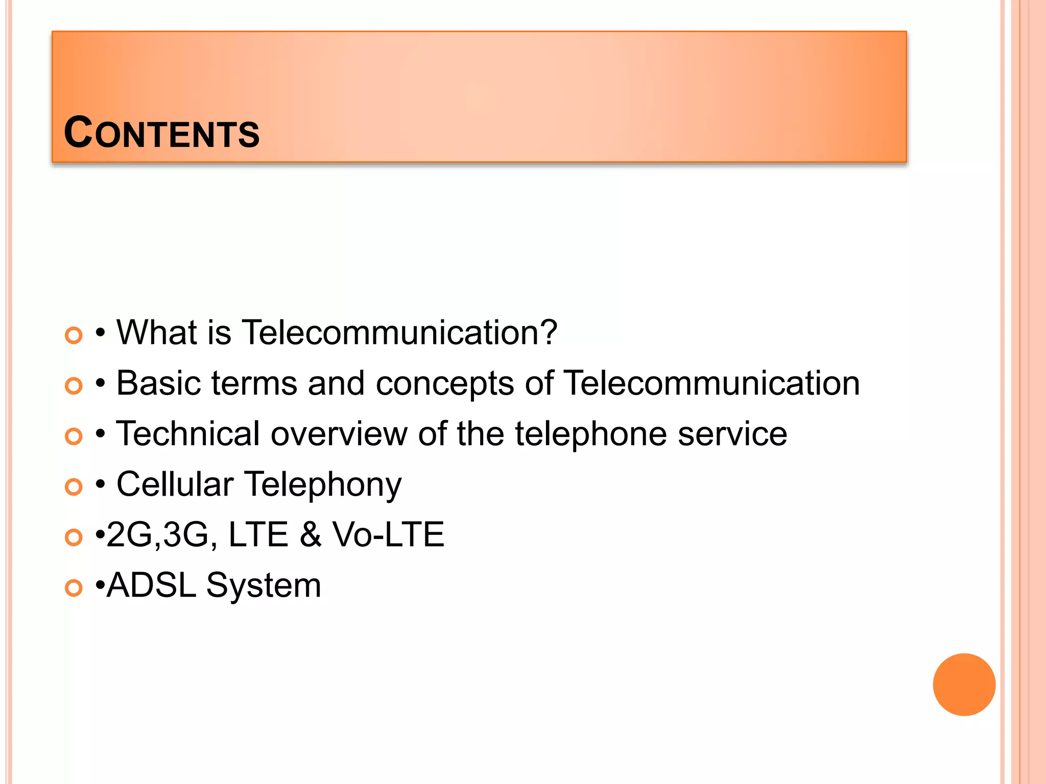 Telecommunication basics | PPTX