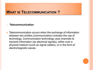 Telecommunication basics | PPTX