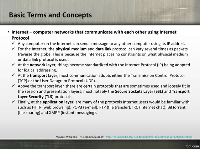 Telecommunication basics | PPTX