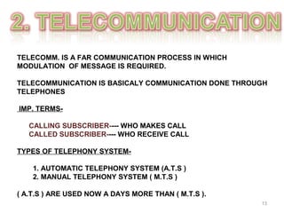 Telecommunication (bhel) | PPT
