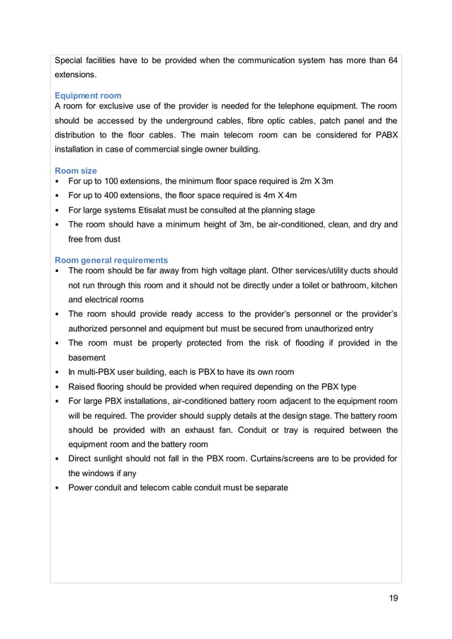 Telecommunication for high rise building | DOCX