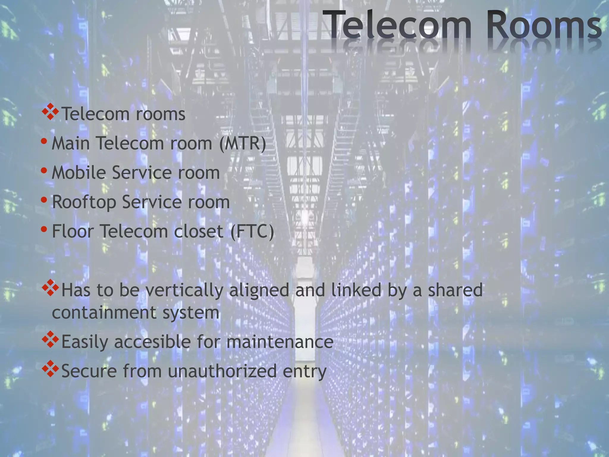 Telecommunication for high rise building presentation | PPTX
