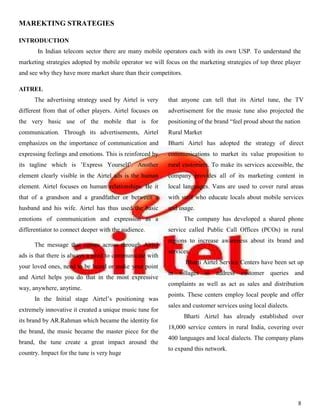 Telecommunication industry Marketing Practices | PDF