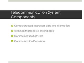 Telecommunication, internet and wireless technology | PPTX