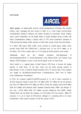 reserch on Indian telecom in dusrty | DOCX