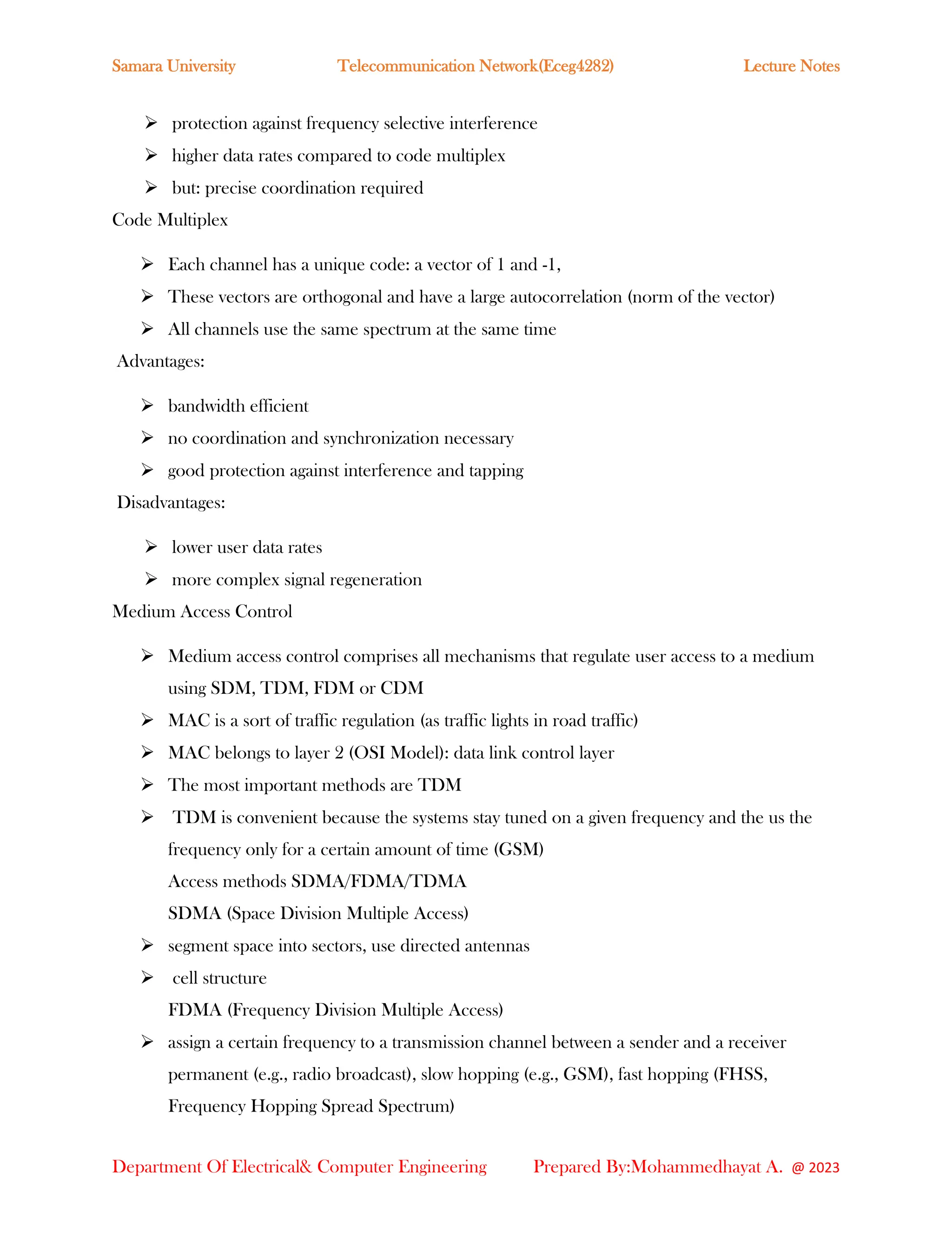 Telecommunication network lecture notes.pdf