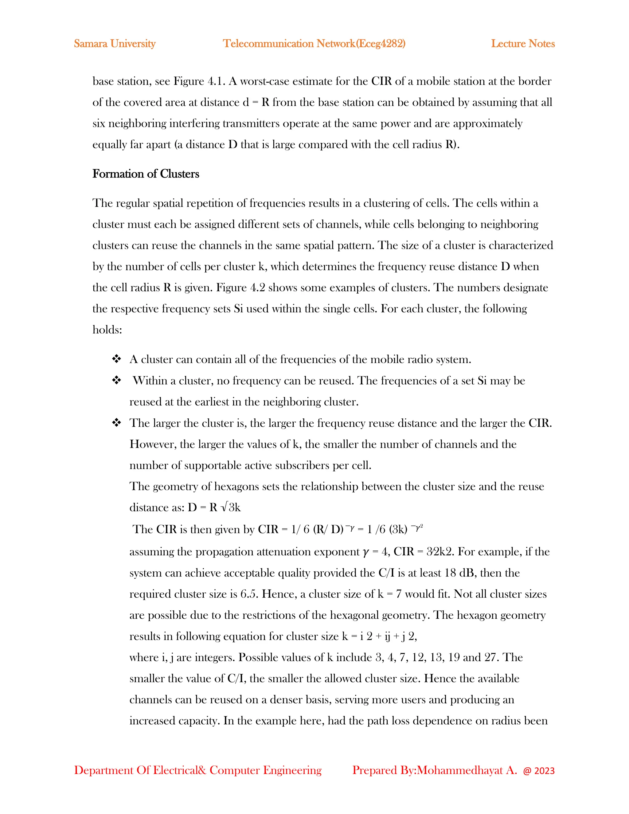 Telecommunication network lecture notes.pdf