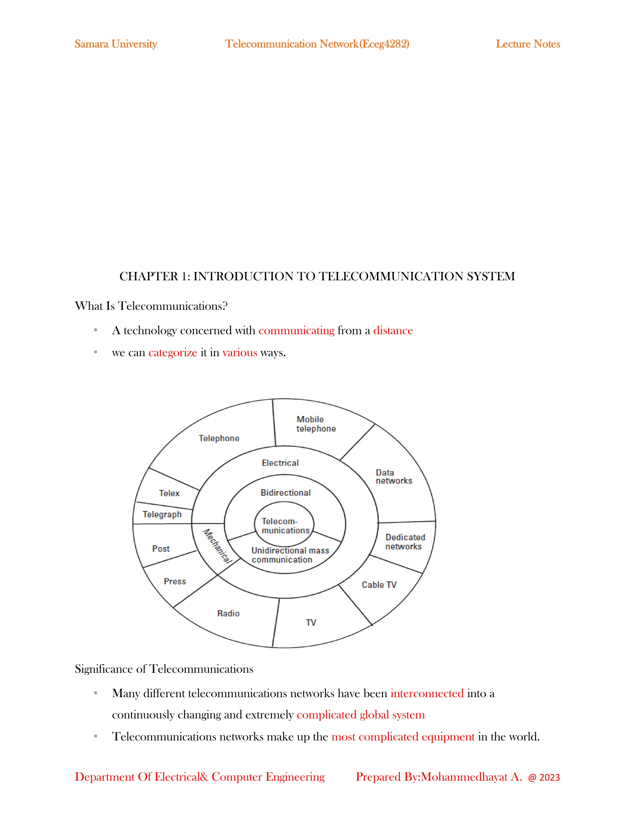 Telecommunication network lecture notes.pdf