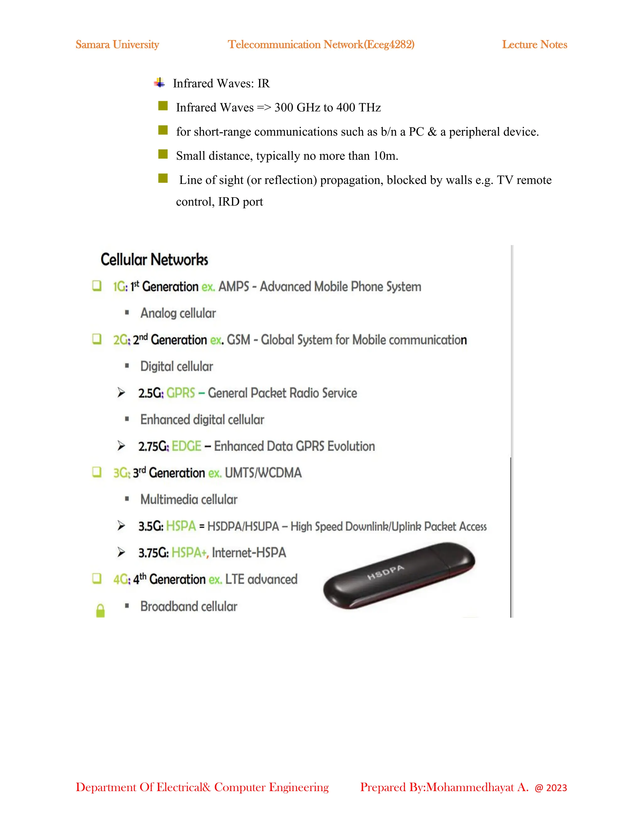 Telecommunication network lecture notes.pdf