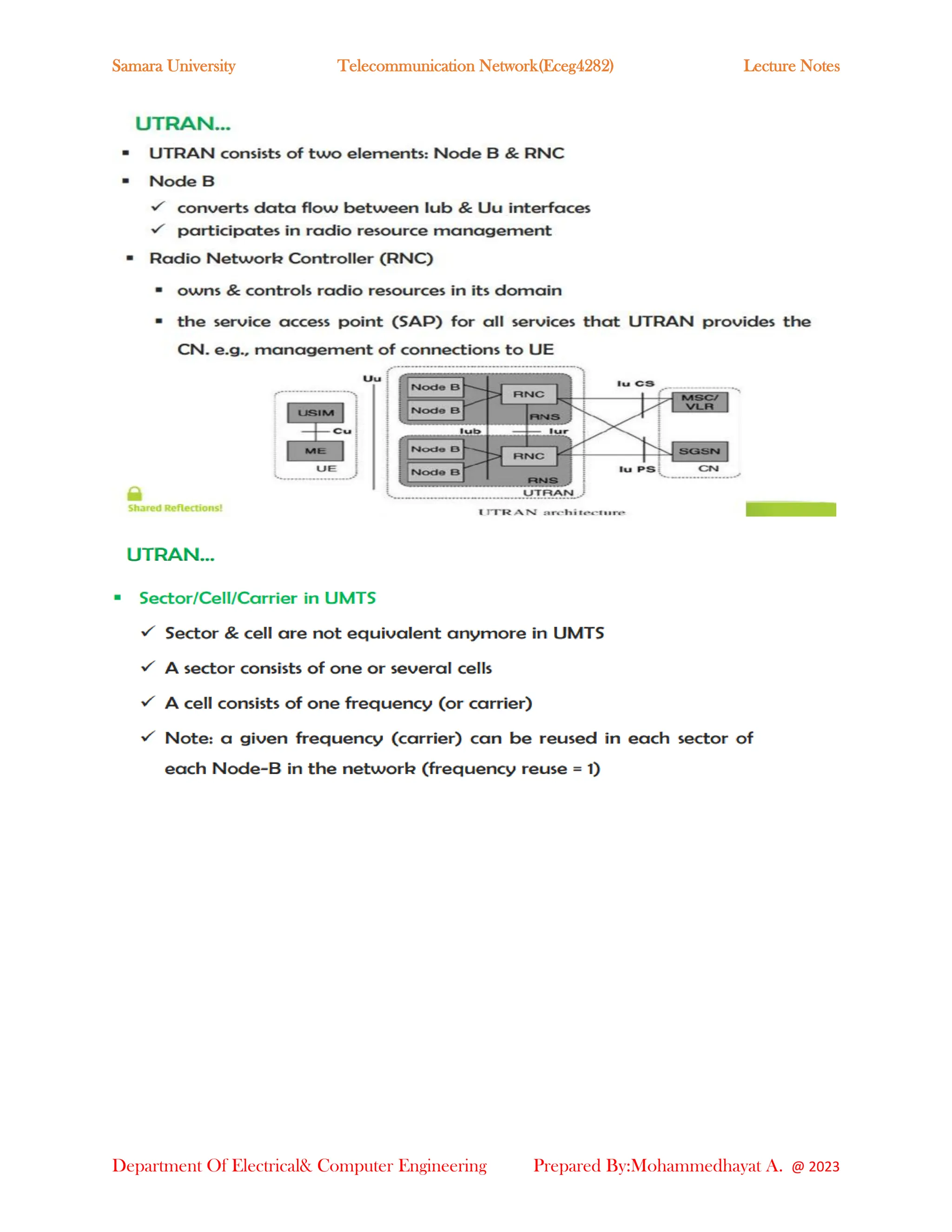 Telecommunication network lecture notes.pdf