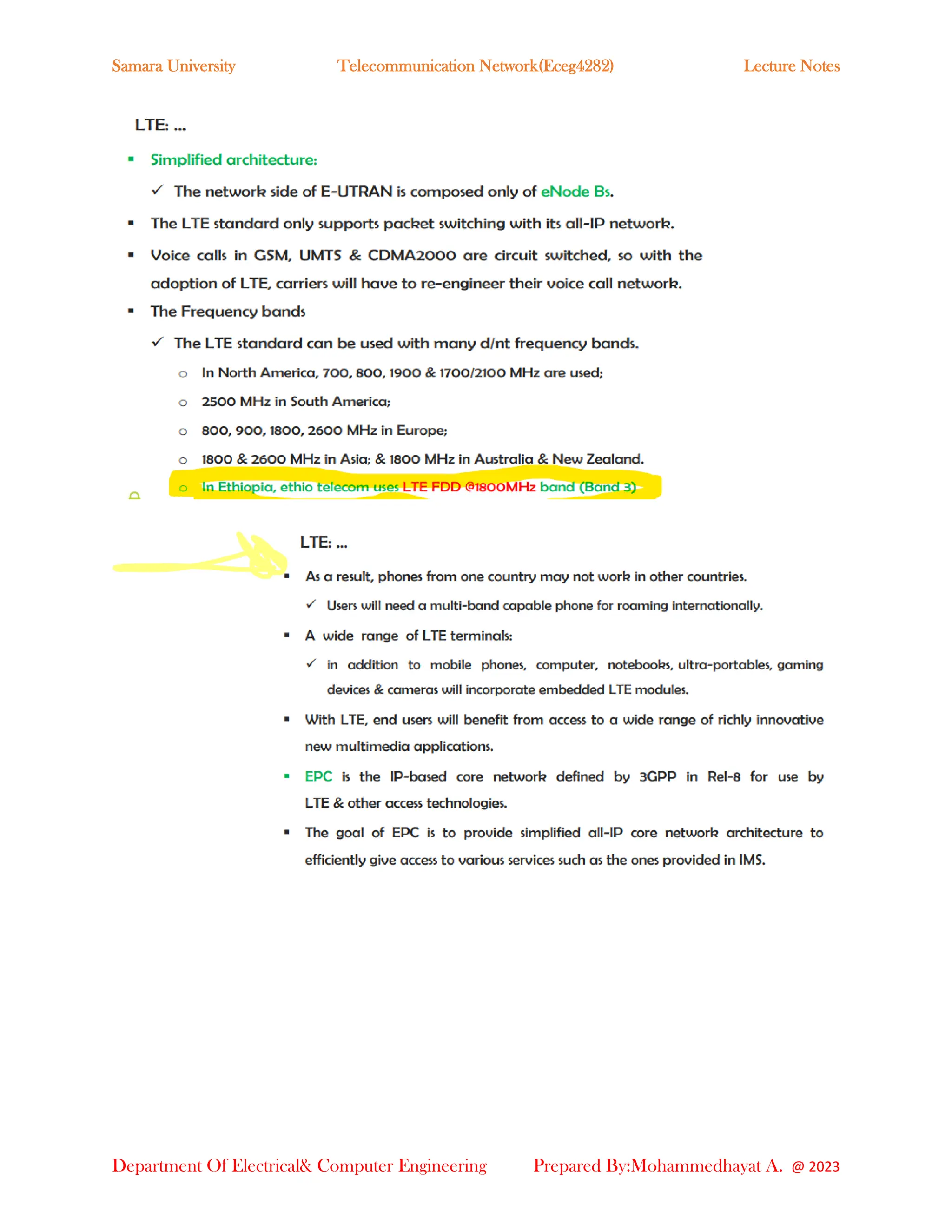 Telecommunication network lecture notes.pdf