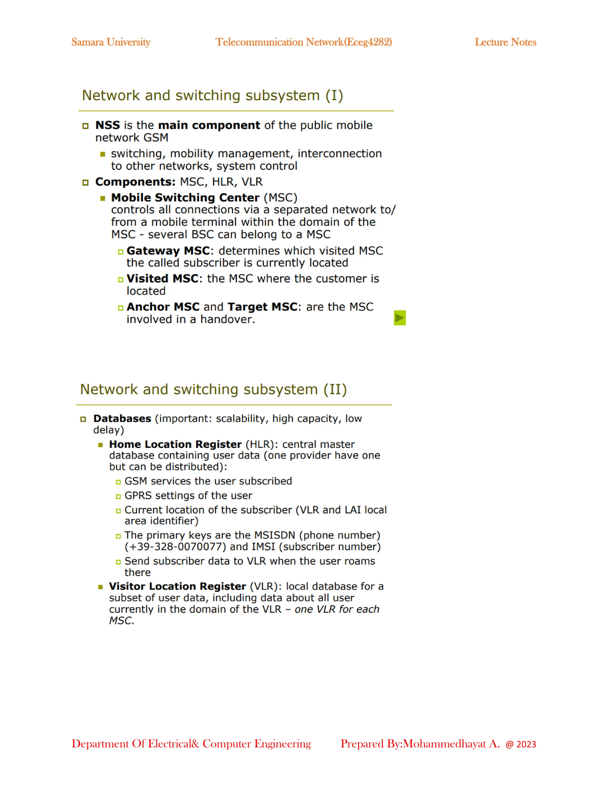 Telecommunication network lecture notes.pdf