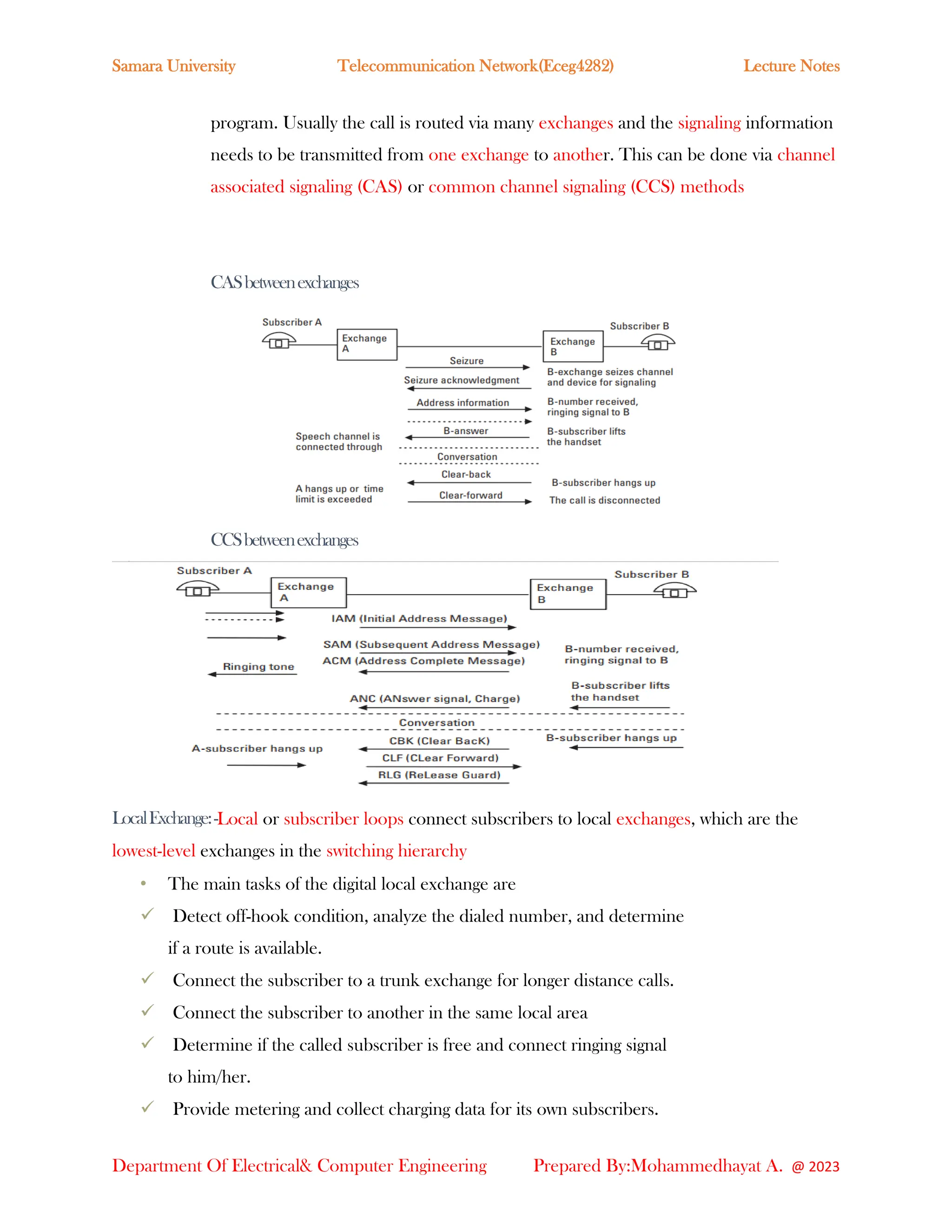Telecommunication Network Lecture Notespdf