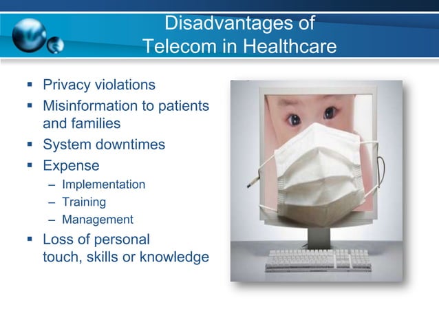 Telecommunications in Healthcare | PPTX | Internet | Computing