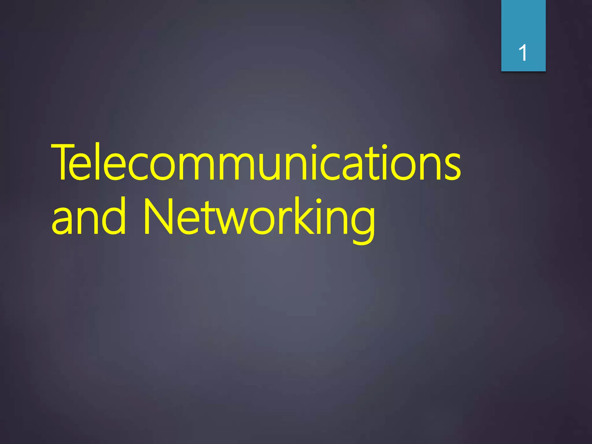 Telecommunications.PPT | Internet | Computing