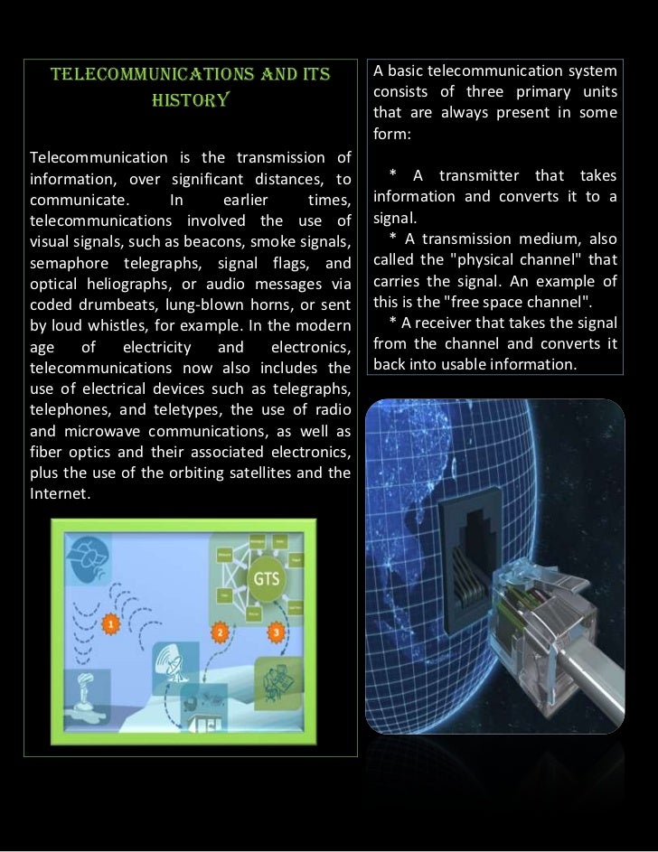 Telecommunications and its history