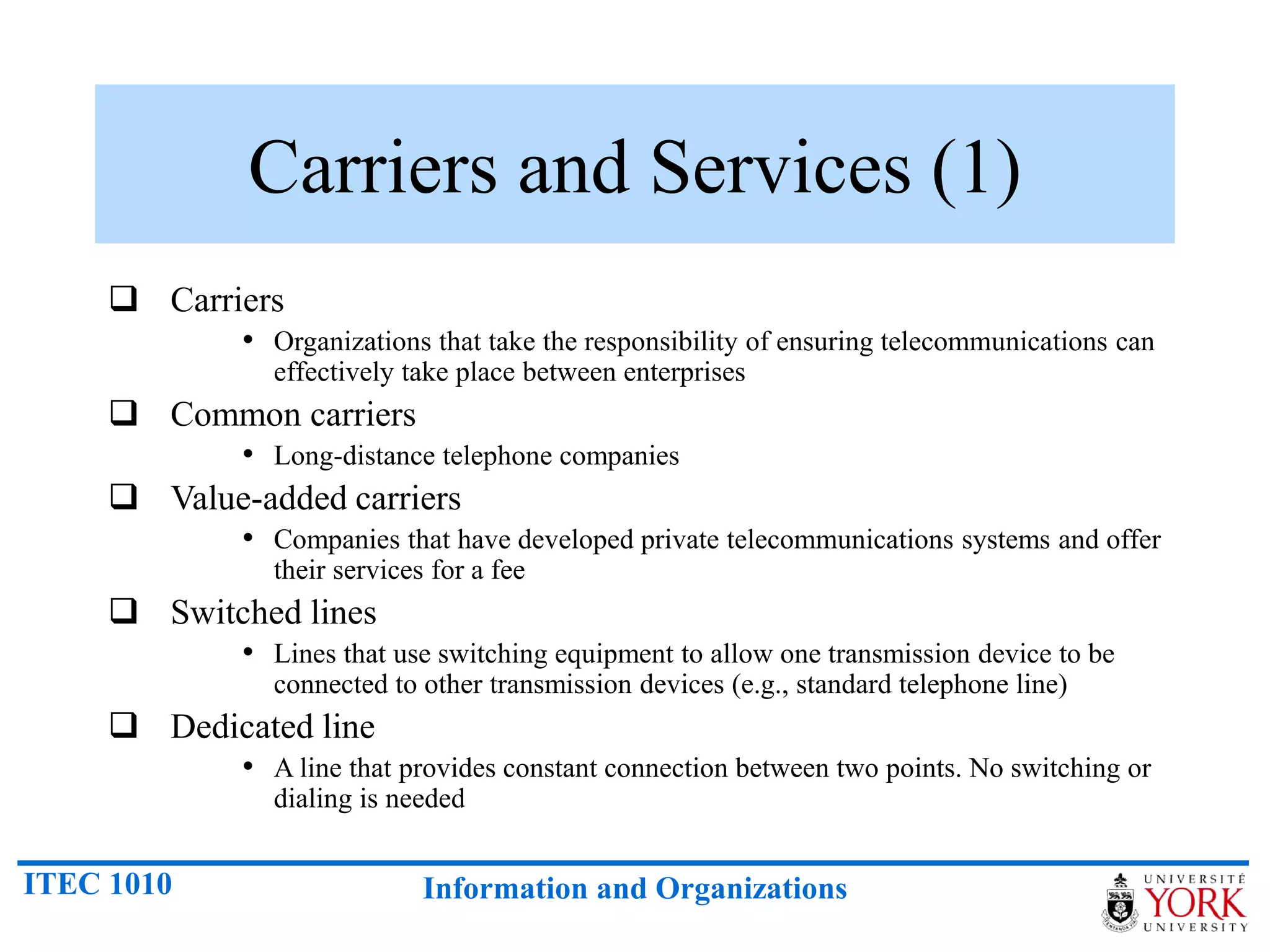 Telecommunications and networks | PPTX