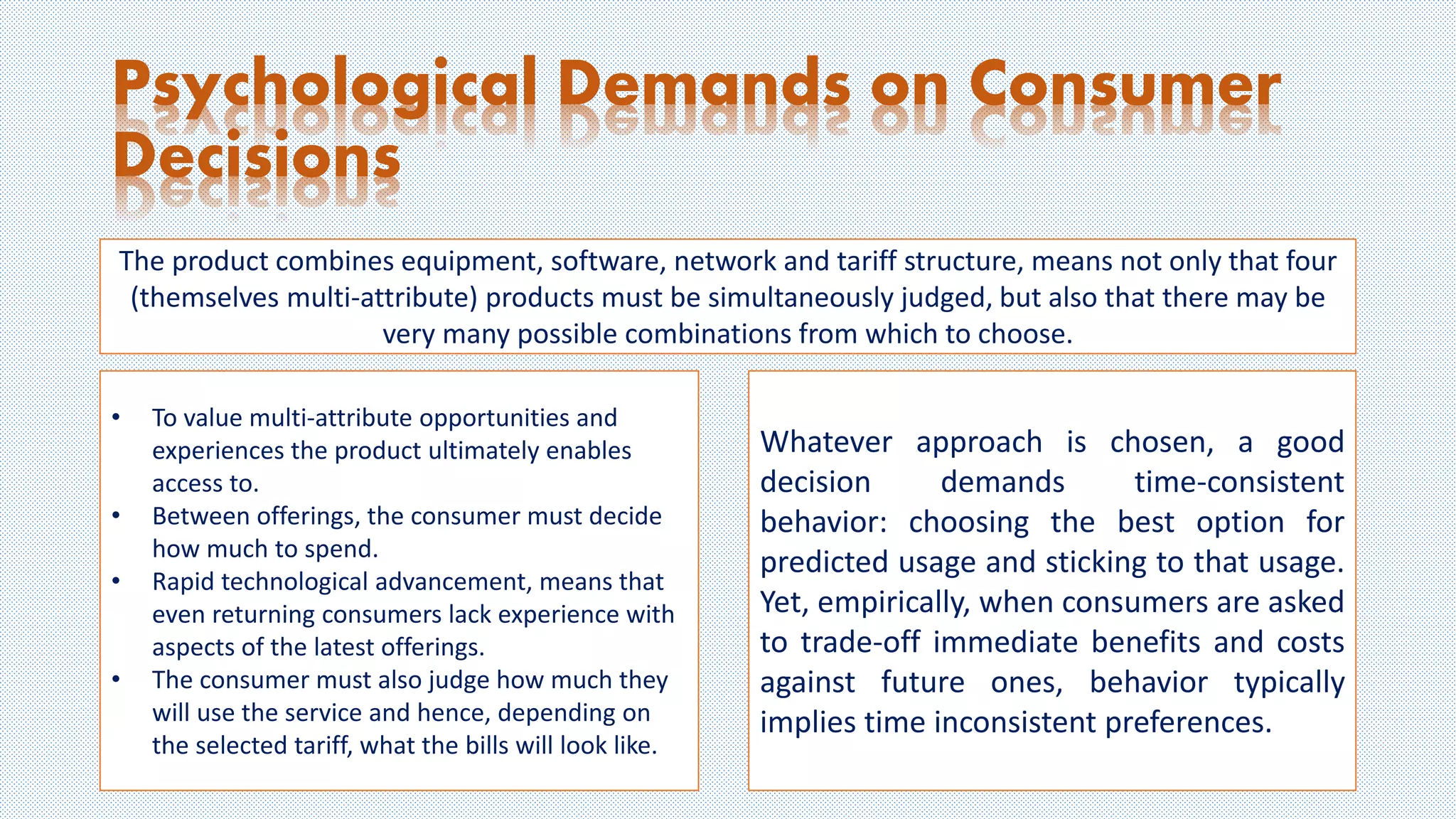 Telecommunications Consumers: A Behavioral Economic Analysis | PPT
