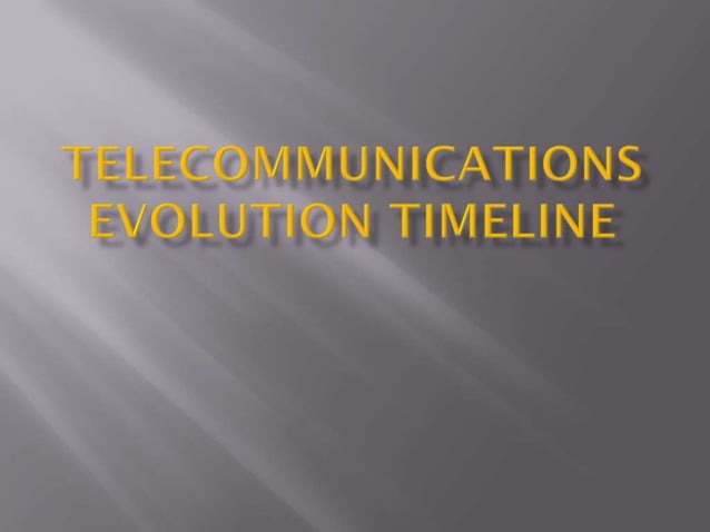 Telecommunications evolution timeline | PPT