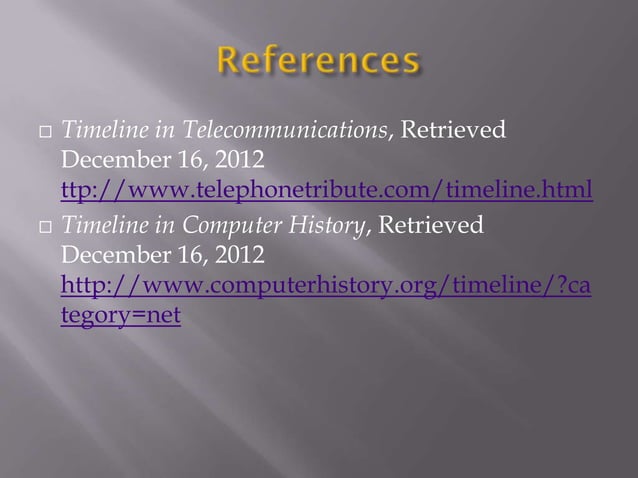 Telecommunications evolution timeline | PPT