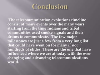 Telecommunications evolution timeline | PPT