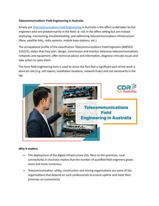 Telecommunications Field Engineering in Australia | PDF