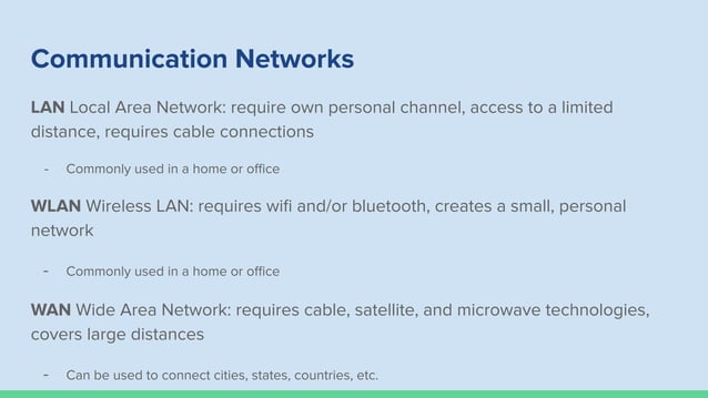 Telecommunications & Networks | PPT